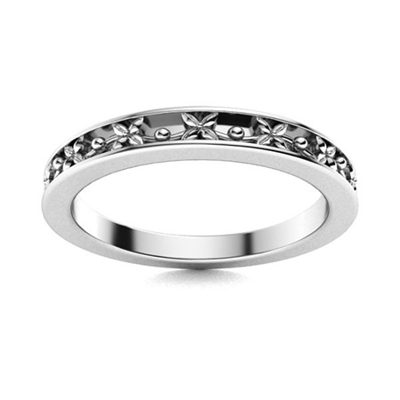 Arian Matching Womens Band | Matching Womens Band in 9k White Gold ...