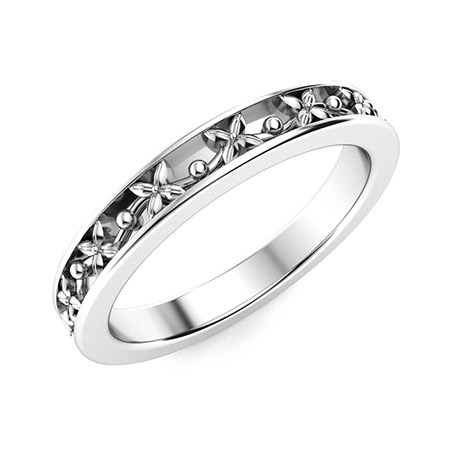 Cleva Ring | Wedding Ring in 9k White Gold | Diamondere