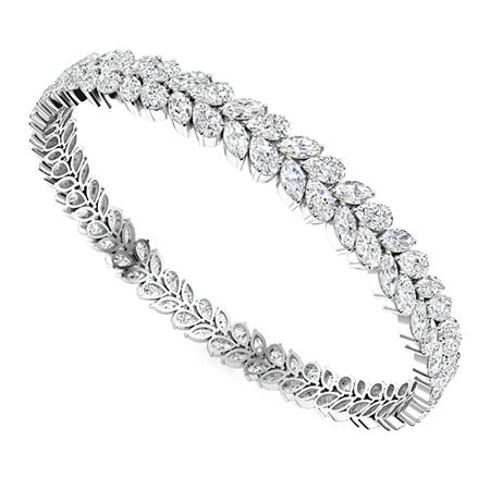 Taytum Bangle with Pear Lab VS Diamond | 21.06 carats Tear Drop Lab VS ...